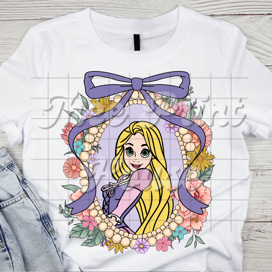 Long Hair Princess Floral Croquette – Sammies Prints