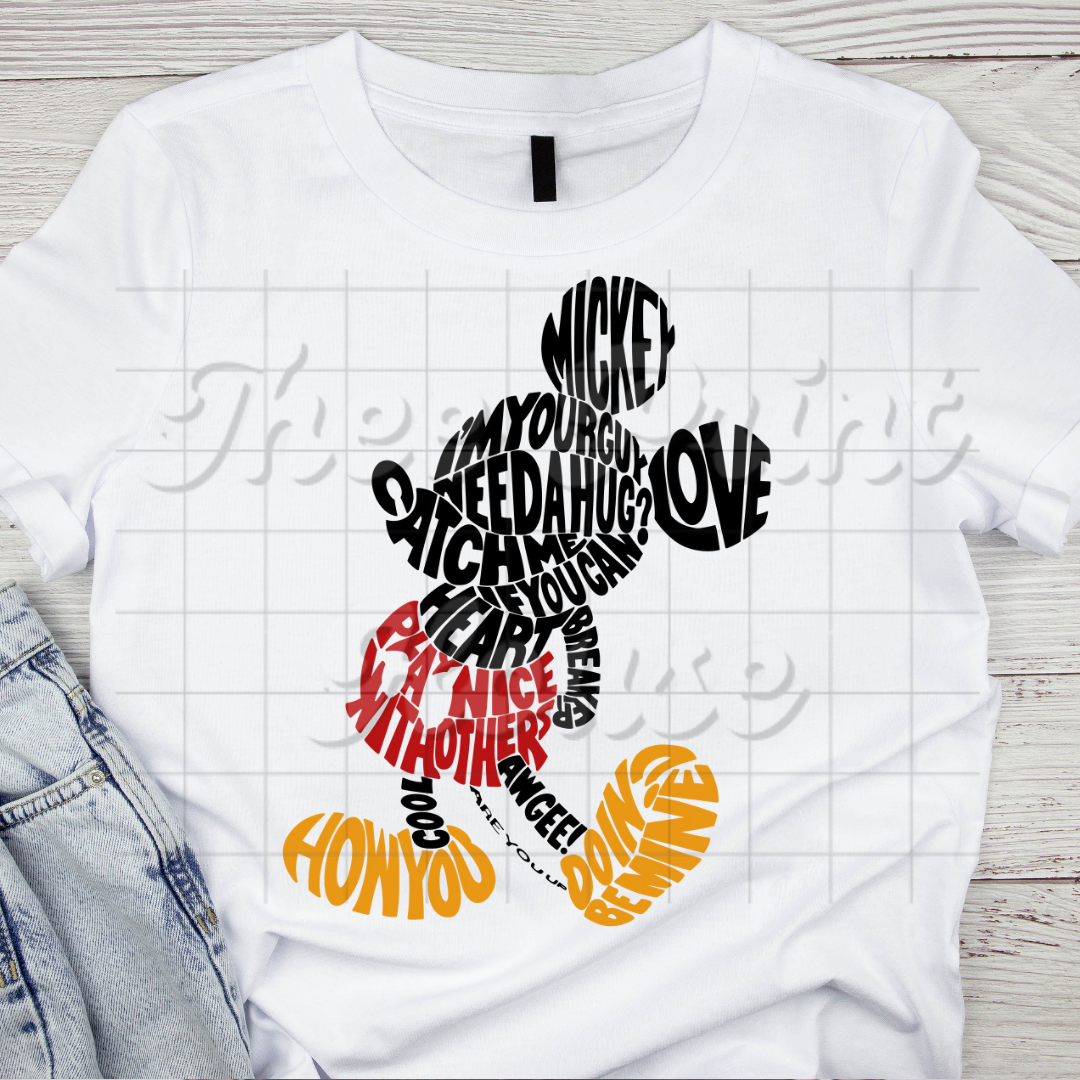 Mouse Words Black – Sammies Prints