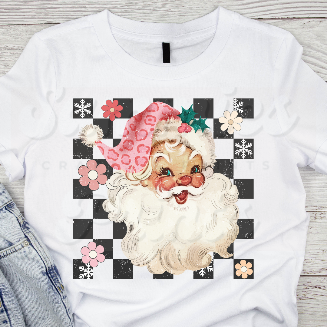 Checkered Santa Vintage – Sammies Prints