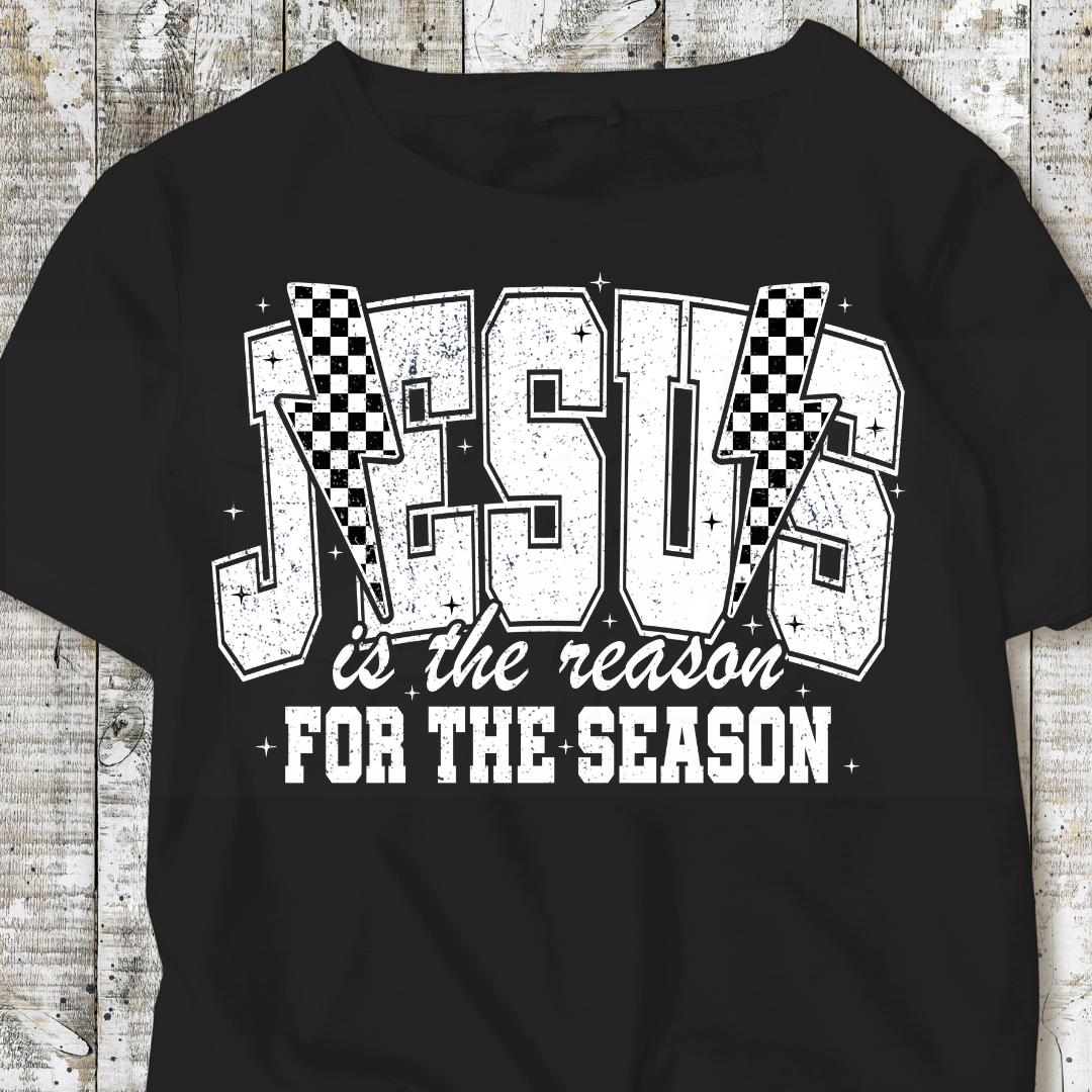 Tis The Season Jesus Vintage White DTF Heat Transfer – Sammies Prints